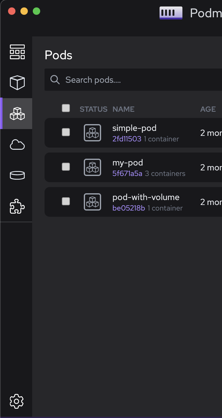 Persistent icon bar for main nav · Issue #2167 · podman-desktop/podman ...