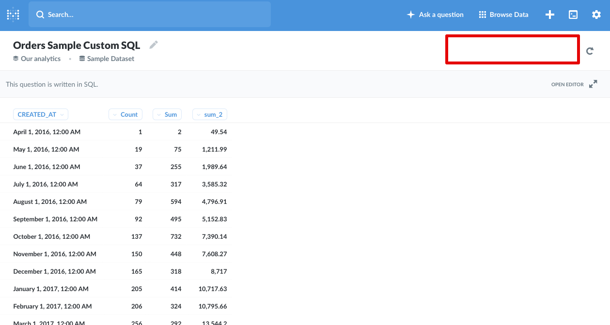 Ability to quickly filter / summarize SQL-based Questions · Issue ...