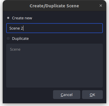 UI: Use source select dialog for scenes by cg2121 · Pull Request #8128 · obsproject/obs-studio ...