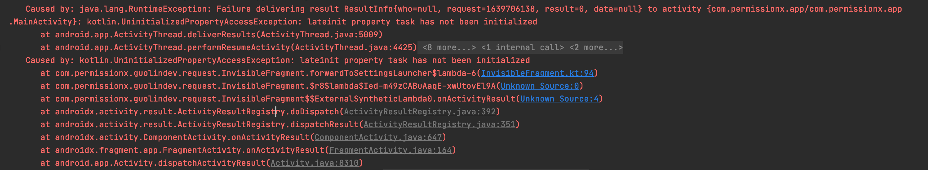 Kotlin Uninitializedpropertyaccessexception Lateinit Property Task Has