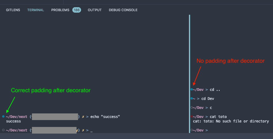 Shell decorations: missing padding in split terminal · Issue #144379 · microsoft/vscode · GitHub