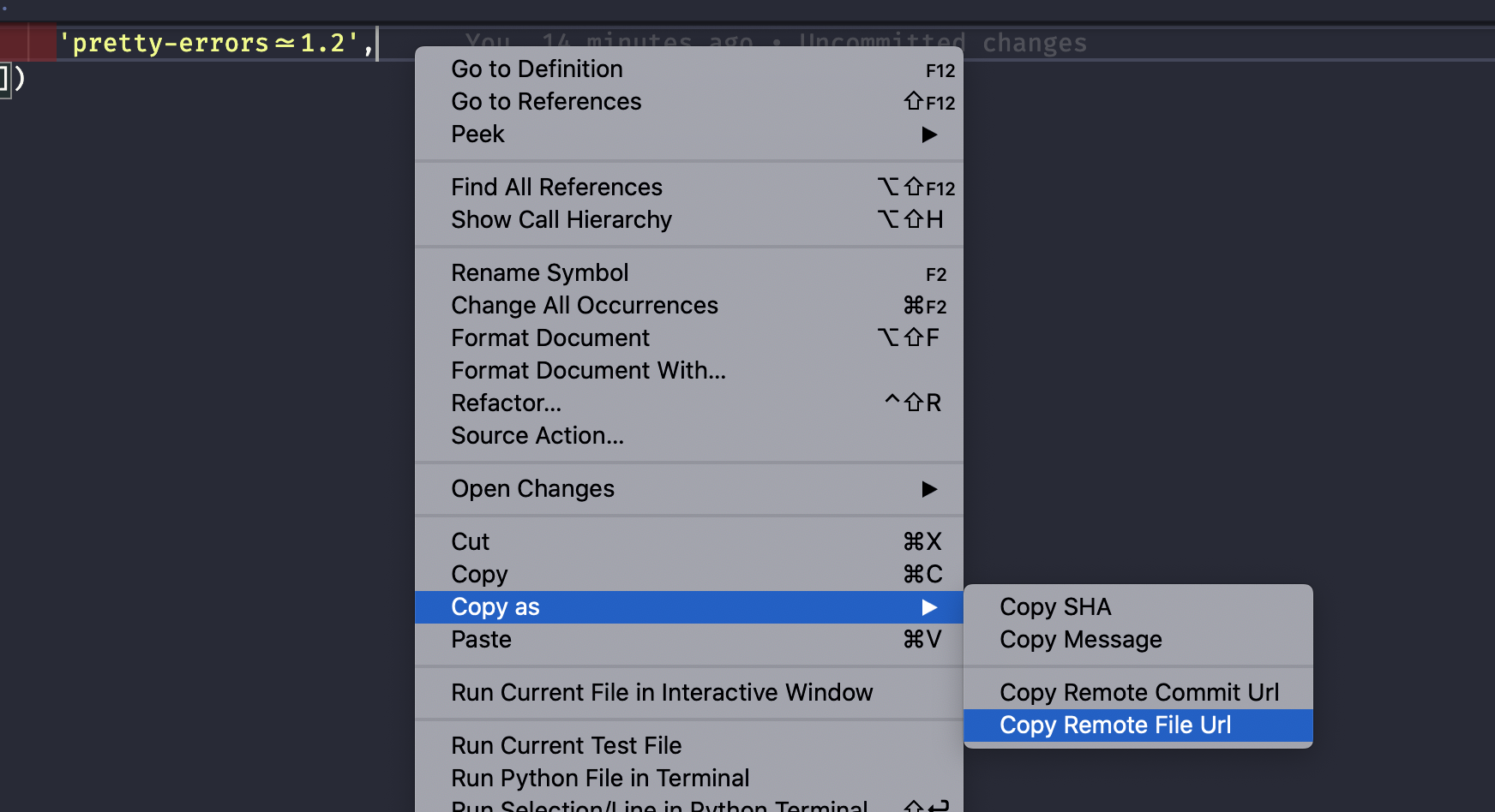 Move "Copy Remote File Url" from the submenu back to the top level · Issue #1154 · gitkraken ...