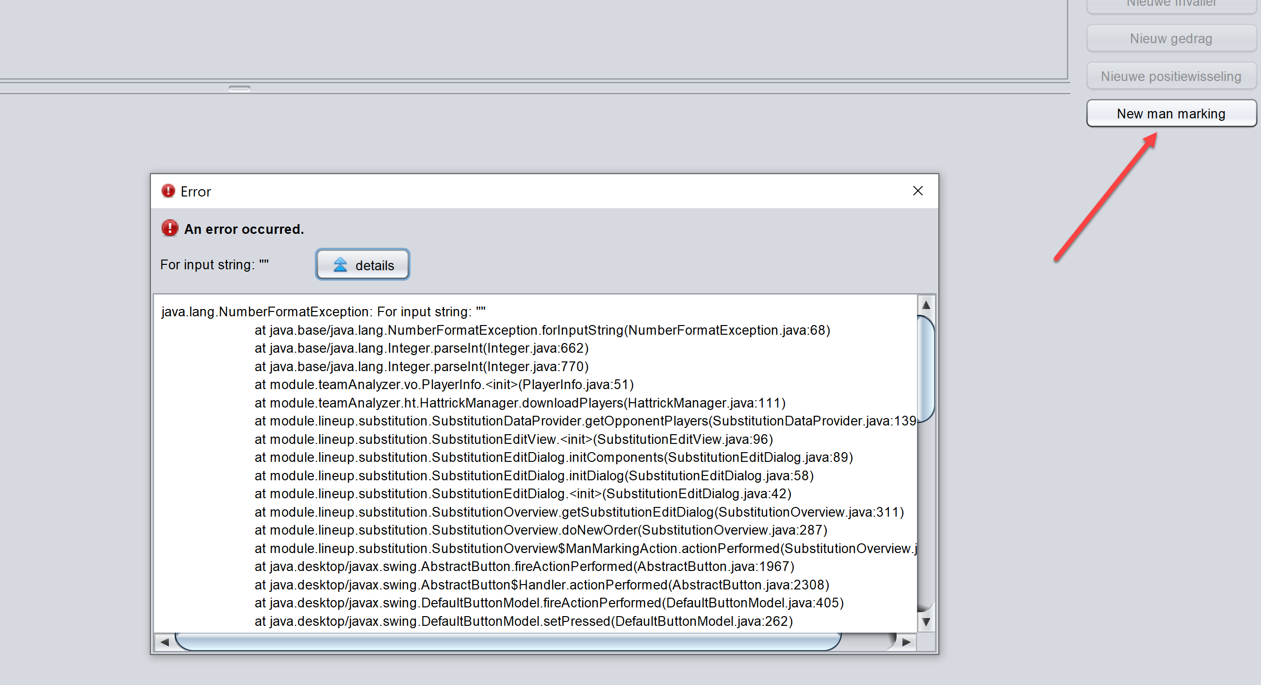 New man marking[BUG] · Issue #776 · ho-dev/HattrickOrganizer · GitHub