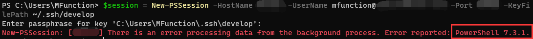 Enter-PSSession Error processing data from the background process · Issue #12852 · PowerShell ...