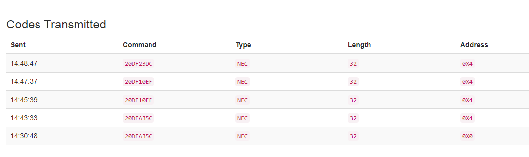 NEC Code Address Not Included In Links · Issue #256 · mdhiggins/ESP8266-HTTP-IR-Blaster · GitHub