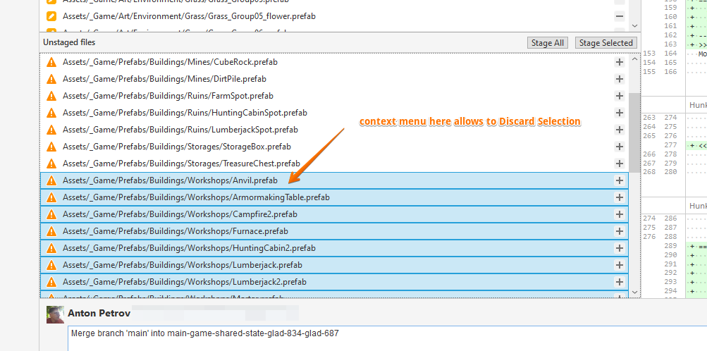 Allow multiselect on Files for bulk operations · Issue #1150 · sublimehq/sublime_merge · GitHub