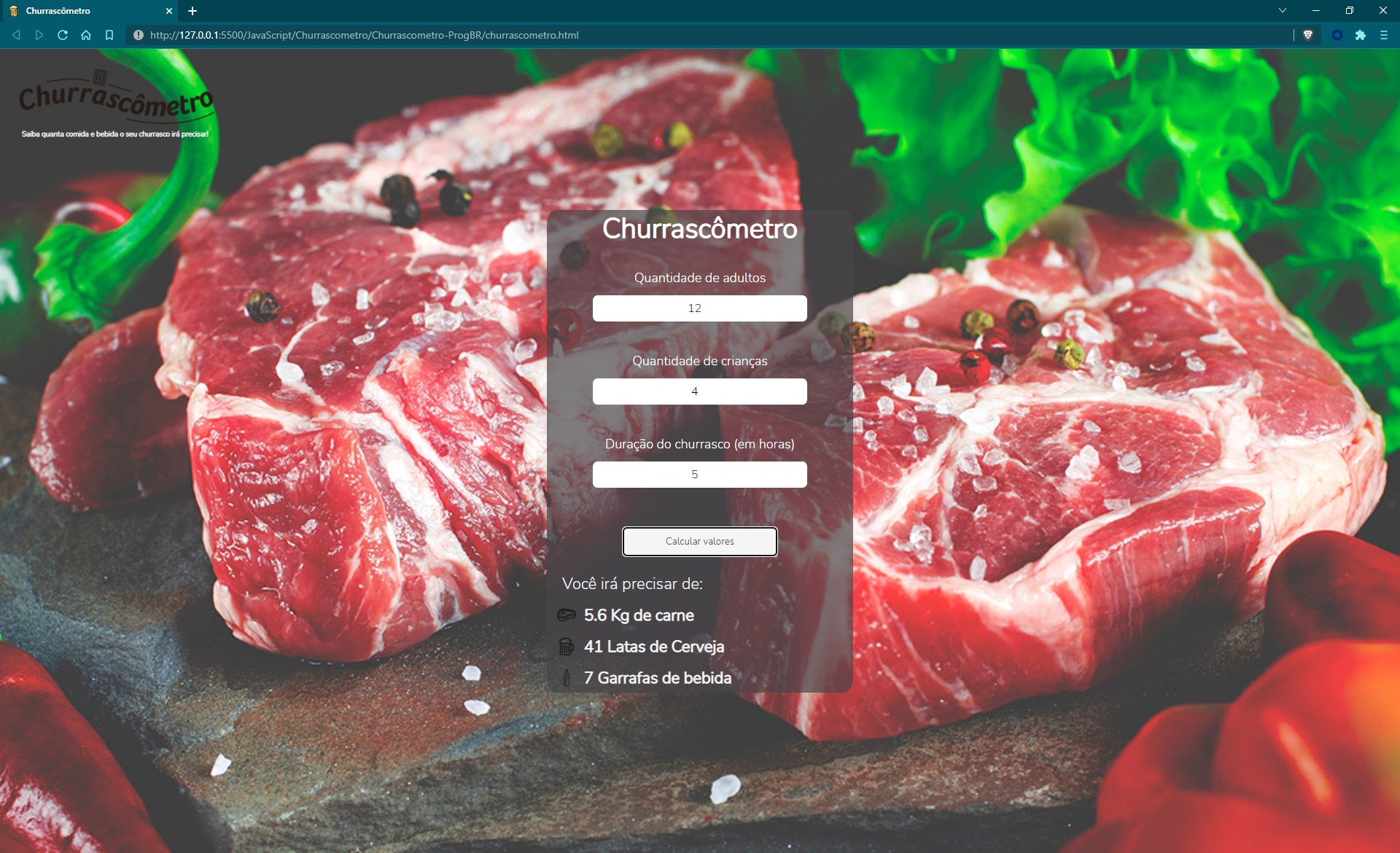 GitHub - GElias28/Churrascometro-ProgBR: Projeto Churrascômetro desenvolvido durante o curso ...