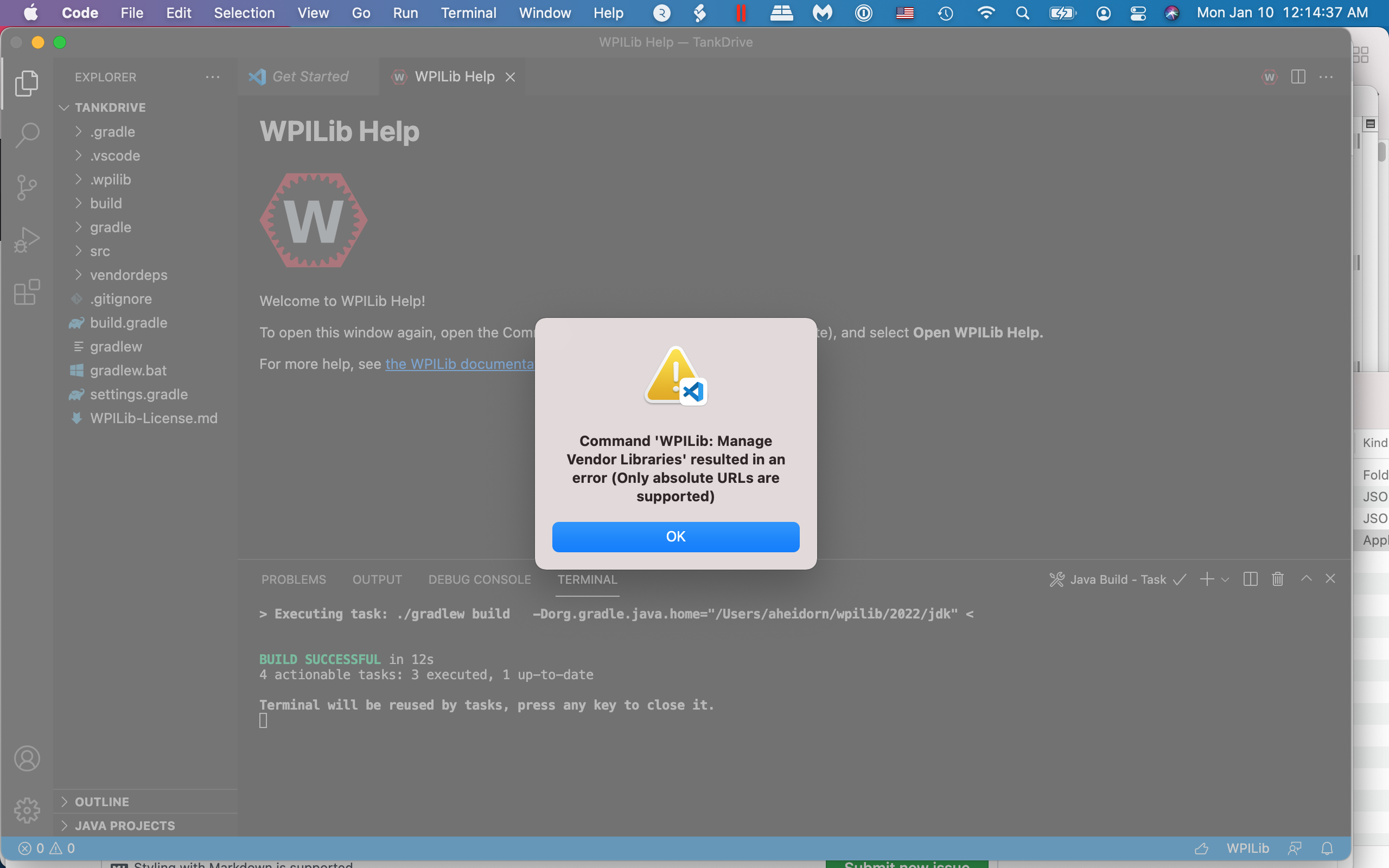 Manage Vendor Libraries - Check for updates (online) gives an error on ...