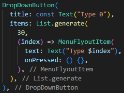 🐛 DropDownButton Flyout - long dropdown item list will overflow off the ...
