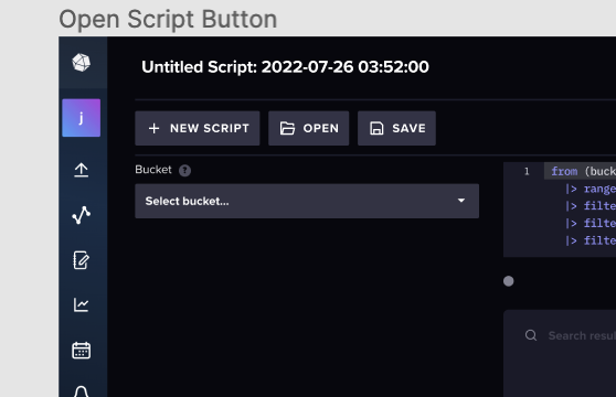 Open Script Modal · Issue 5561 · Influxdataui · Github 
