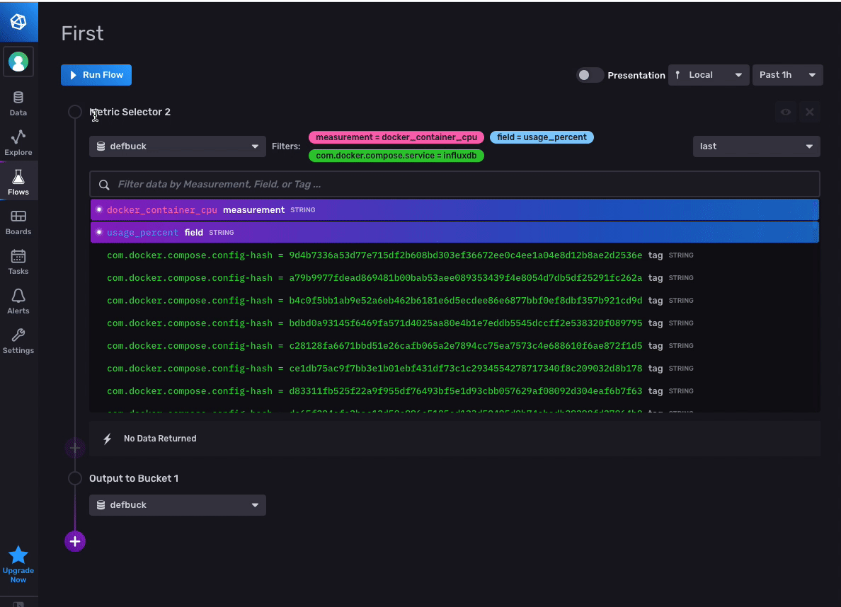 Flows TimeRange selections don't persist · Issue #175 · influxdata/ui · GitHub