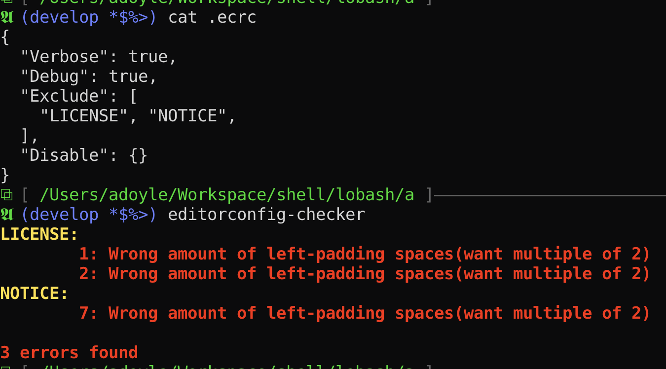 BUG: Exclude not works when .ecrc is not valid JSON format. · Issue #251 · editorconfig-checker ...