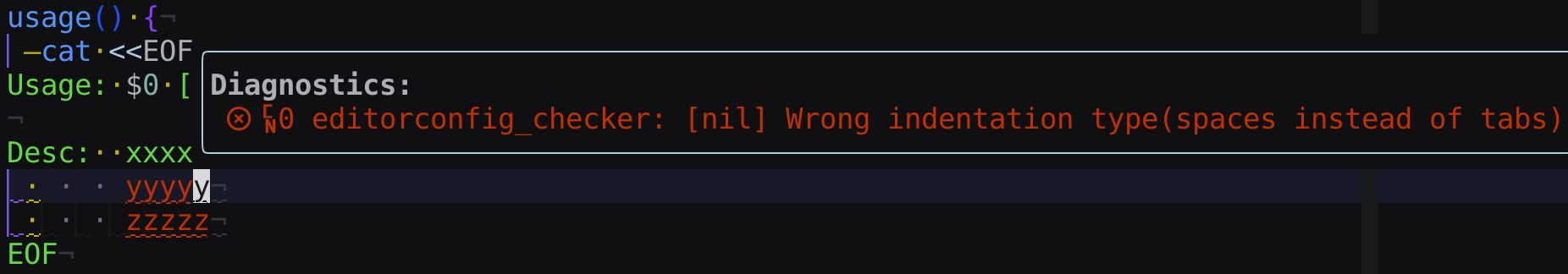 Wrong amount of left-padding spaces in shellscript · Issue #253 ... Wrong amount of left-padding spaces in shellscript · Issue #253 ...