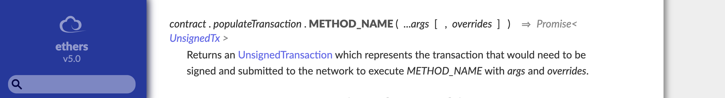 Send unsigned transaction · Issue #1229 · ethers-io/ethers.js · GitHub