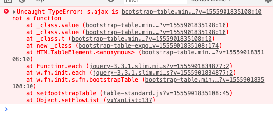 服务端分页url请求报错uncaught Typeerror S Ajax Is Not A Function · Issue 4310 · Wenzhixin Bootstrap