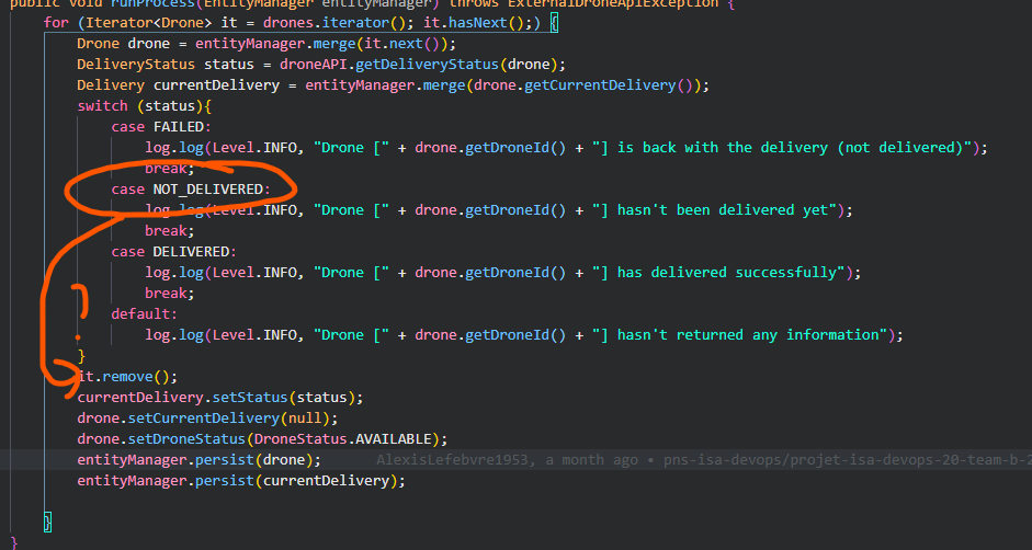 bug : revoir drone scheduler, ne pas supprimer un drone de la liste s'il n'ai pas de retour ...