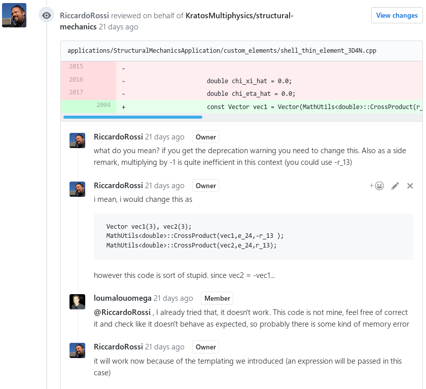 deprecated cross product · Issue #1186 · KratosMultiphysics/Kratos · GitHub