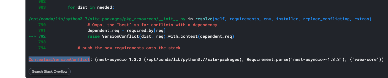 ContextualVersionConflict while importing vaex · Issue #1136 · vaexio/vaex · GitHub
