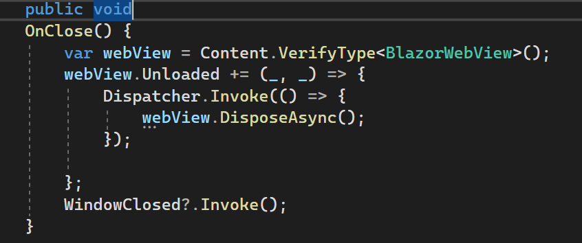 Why WebViewManager can still send messages to WebView2 after BlazorWebView Unloaded event ...