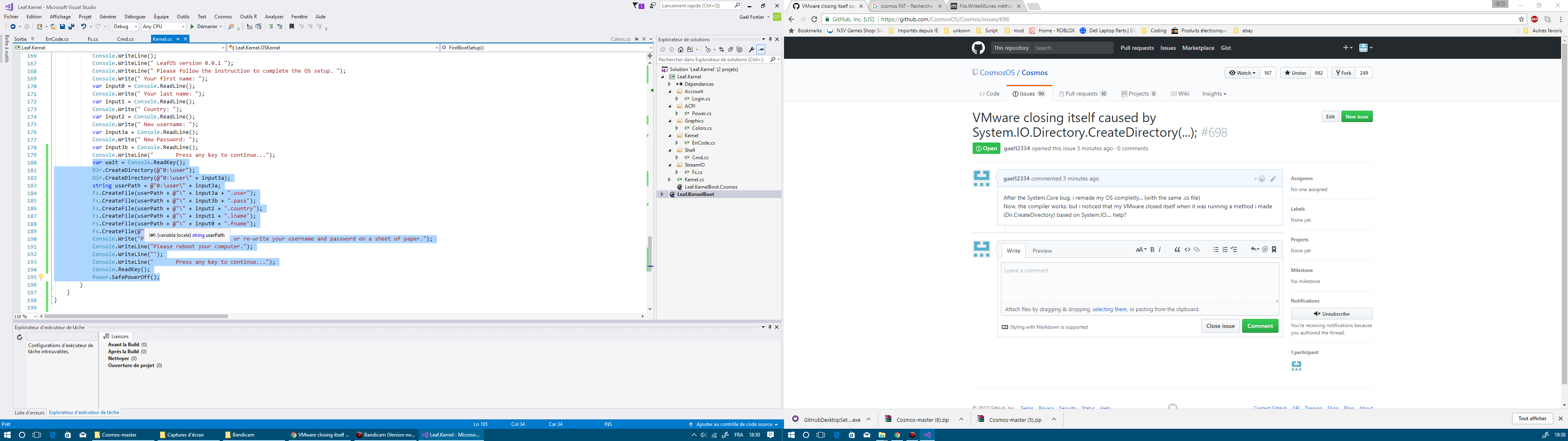VMware closing itself caused by System.IO.Directory.CreateDirectory ...