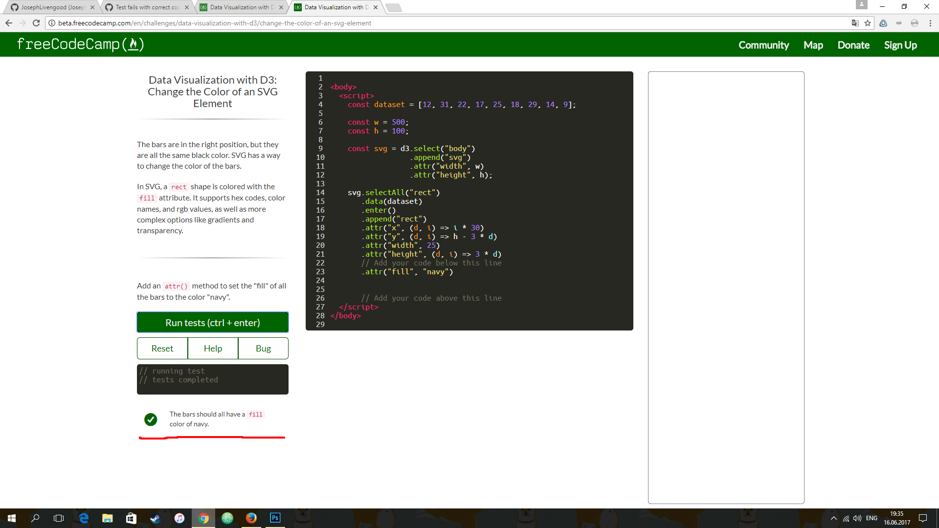 Test Fails In Firefox But Passes In Chrome · Issue 15306 · Freecodecampfreecodecamp · Github