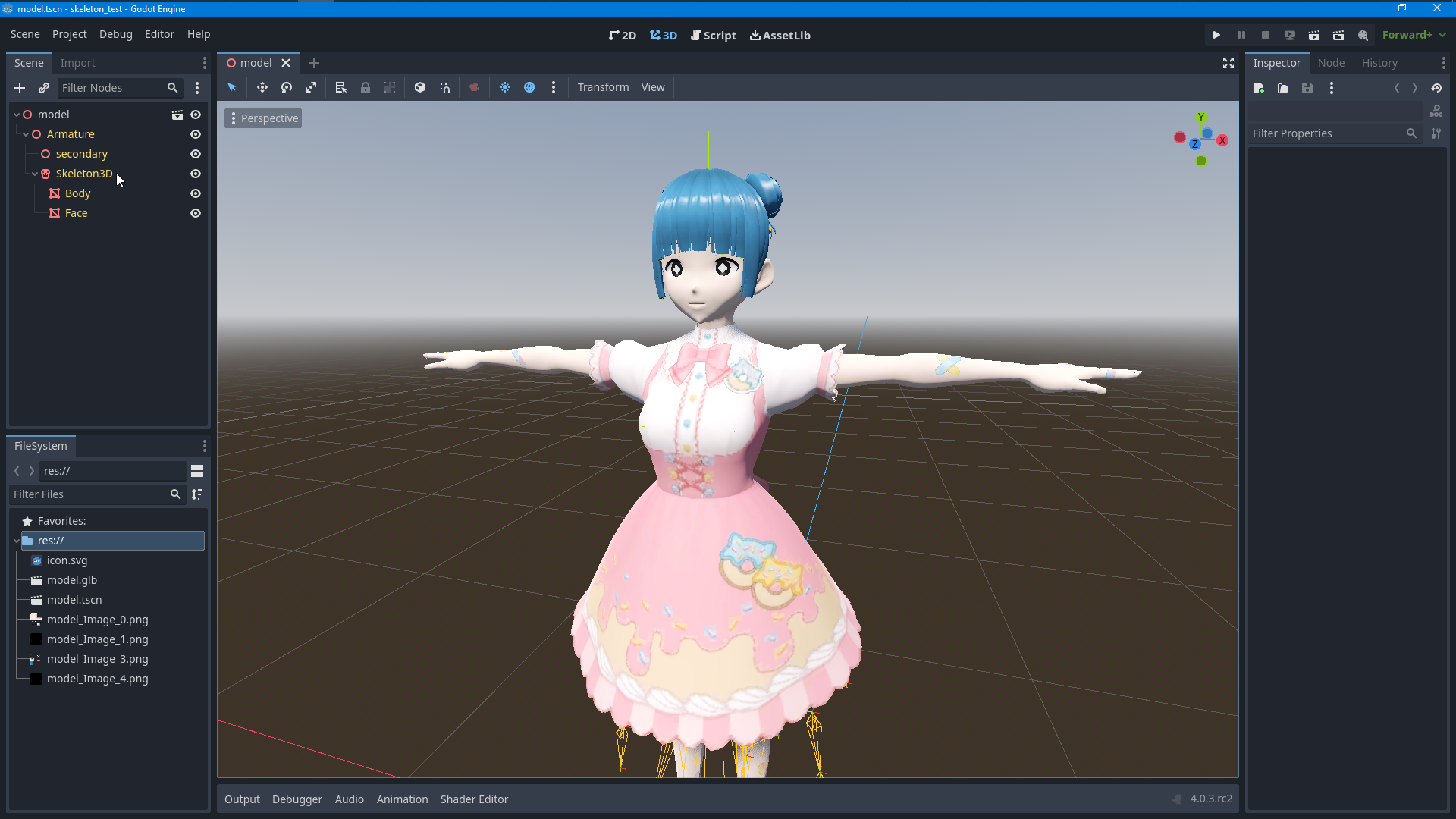 Godot 4.0.3 RC2 exits immediately after clicking on a Skeleton3D node · Issue #77046 ...