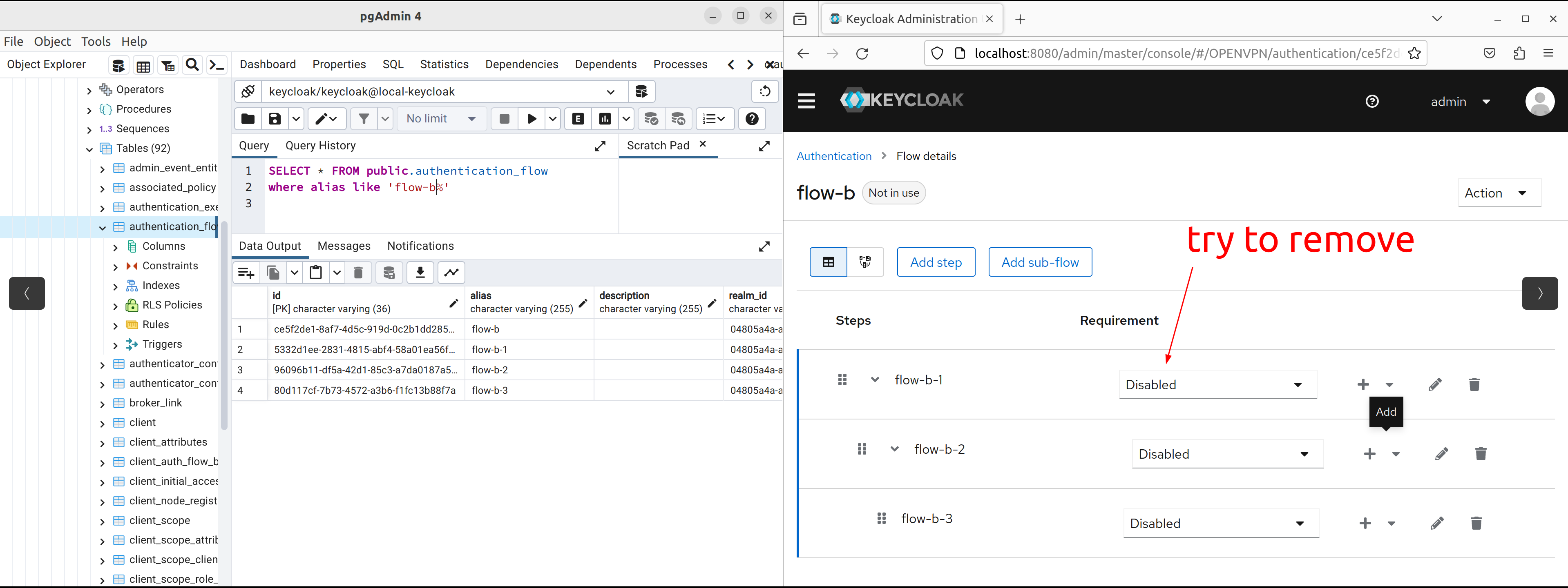 Not proper remove for nested sub-flows from DB · Issue #24795 · keycloak/keycloak · GitHub