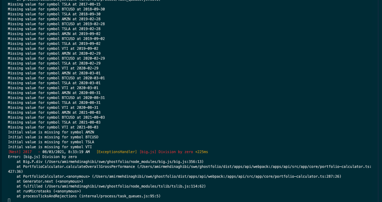 Problem Running the Frontend · Issue #241 · ghostfolio/ghostfolio · GitHub
