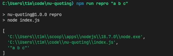 Quotes passed to programs · Issue #6337 · nushell/nushell · GitHub