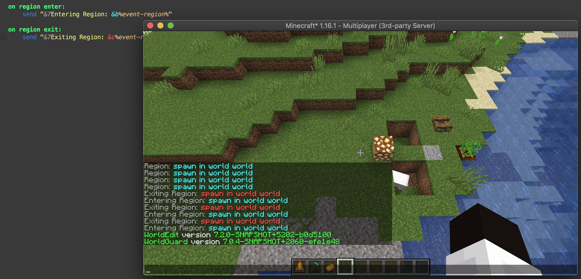 "On region enter" Not recognized · Issue #3257 · SkriptLang/Skript · GitHub