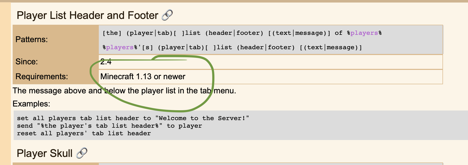 List header and/or footer · Issue #3299 · SkriptLang/Skript · GitHub