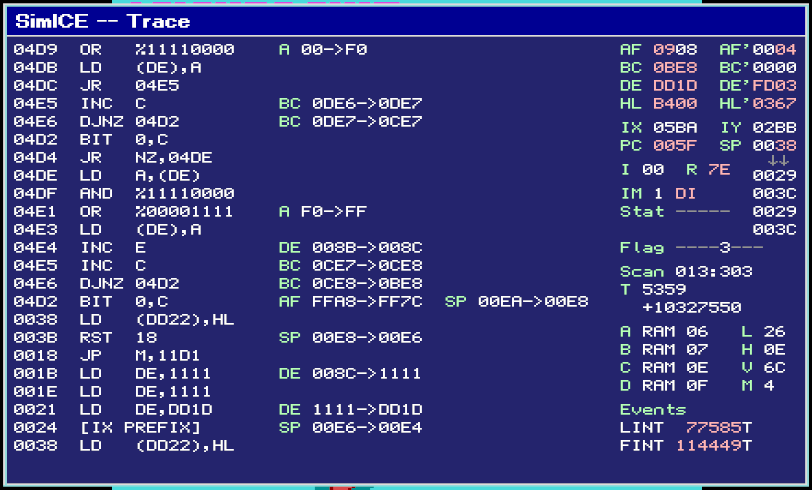 SimCoupe behaving differently with new Z80 core · Issue #54 · simonowen ...