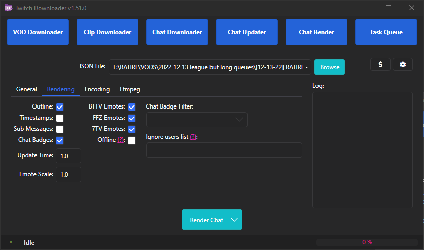 Chat Render stops working/hangs after a while · Issue #469 · lay295/TwitchDownloader · GitHub