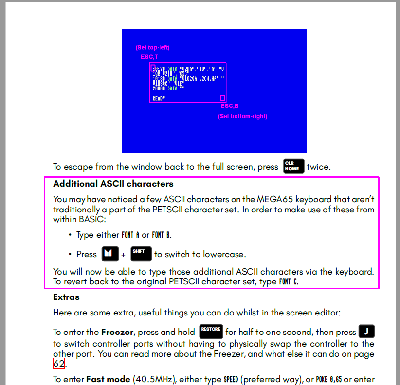 Getting Started -> Keyboard section and front-printed non-PETSCII ASCII characters · Issue #339 ...