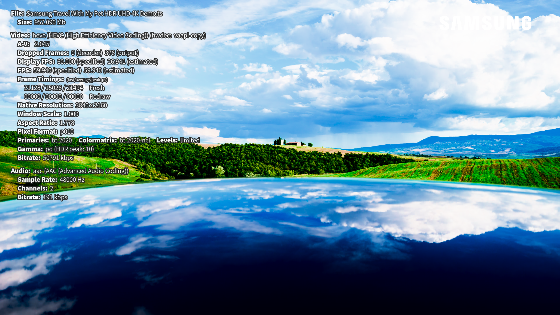 Frame Drops For The 4k Hevc Hdr Video With Vaapi Copy And Cpu Decoding But Smooth With Vaapi