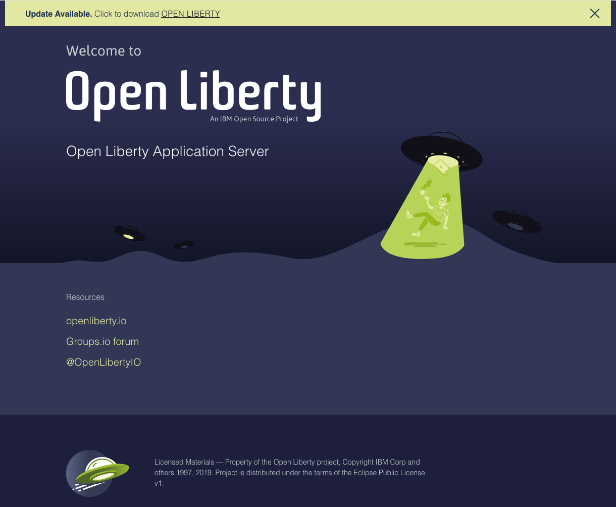 SVT:Open liberty app created from the template fails to start · Issue #236 · eclipse-archived ...