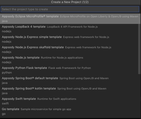 Allow PFE to enable/disable template extensions (e.g. Appsody) · Issue #279 · eclipse-archived ...