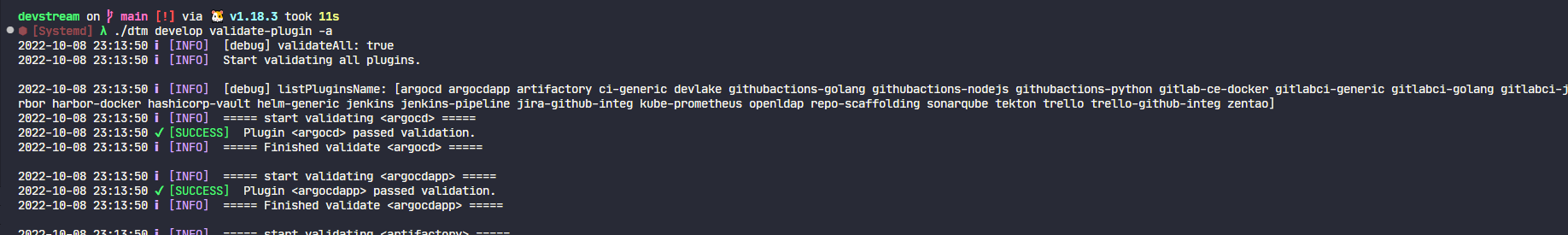 :bomb: `Bug`: Execute Command `dtm develop validate-plugin -a` Failed · Issue #1140 · devstream ...
