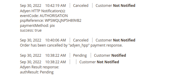 Order being canceled before receiving notification of approved payment (Brazilian PIX) · Issue ...