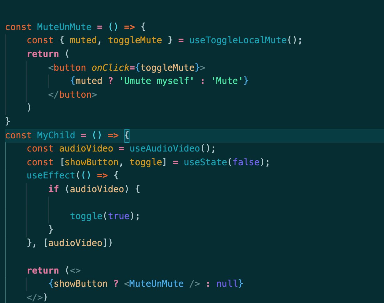 Unable To Use Sdk Hooks As Specified In The Documentation · Issue 195 · Awsamazon Chime Sdk