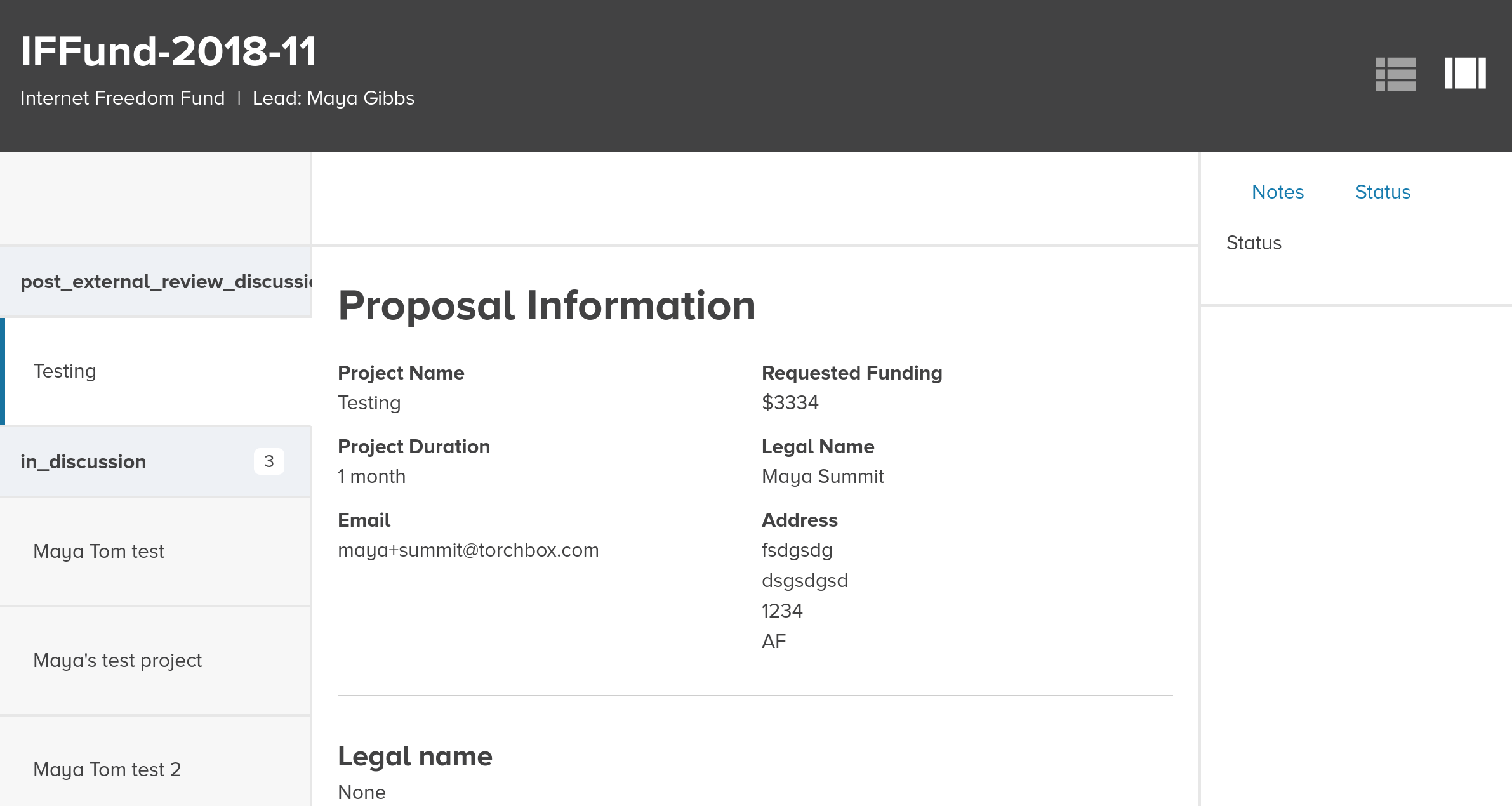 Submission by round detail view: Application detail view: Backend · Issue #815 · HyphaApp/hypha ...