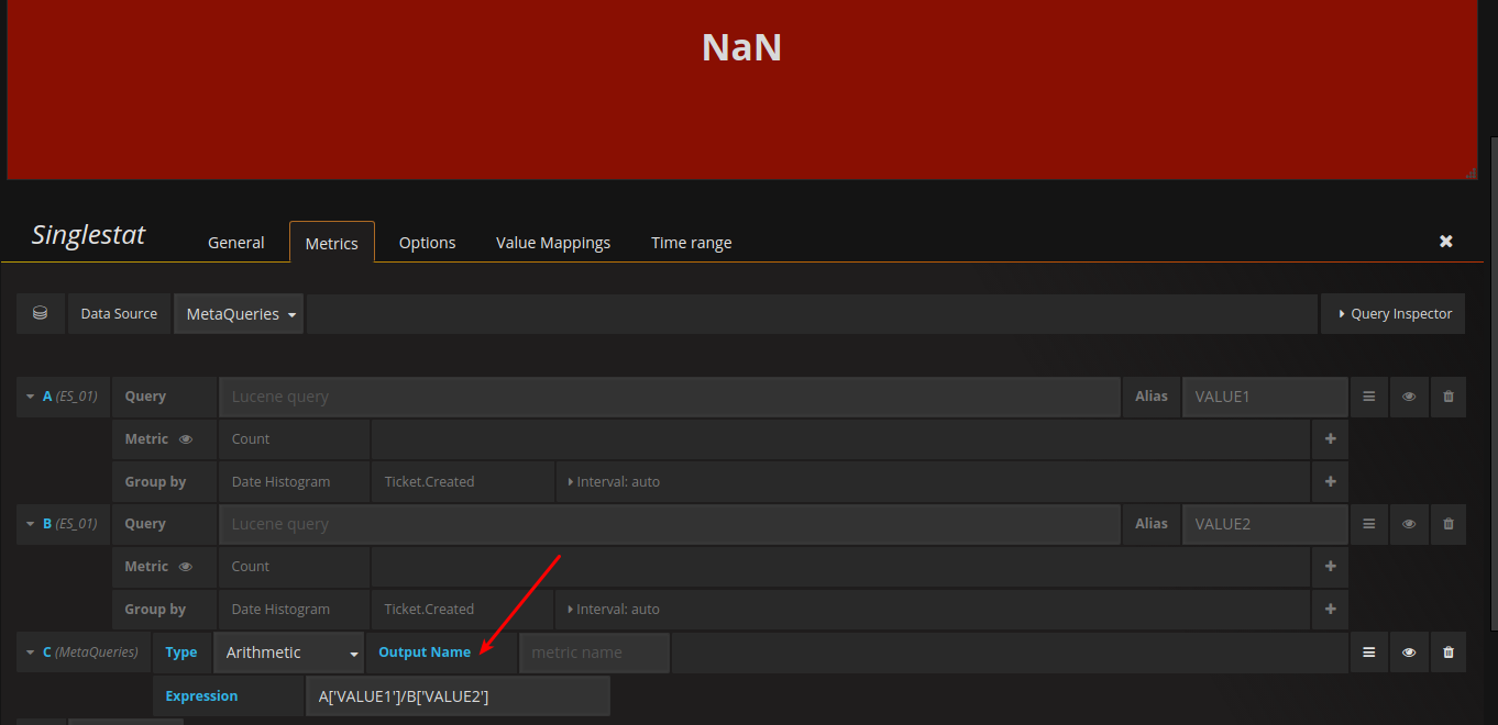 Singlestat problem when dividing two values coming from Elasticsearch · Issue #16 · GoshPosh ...