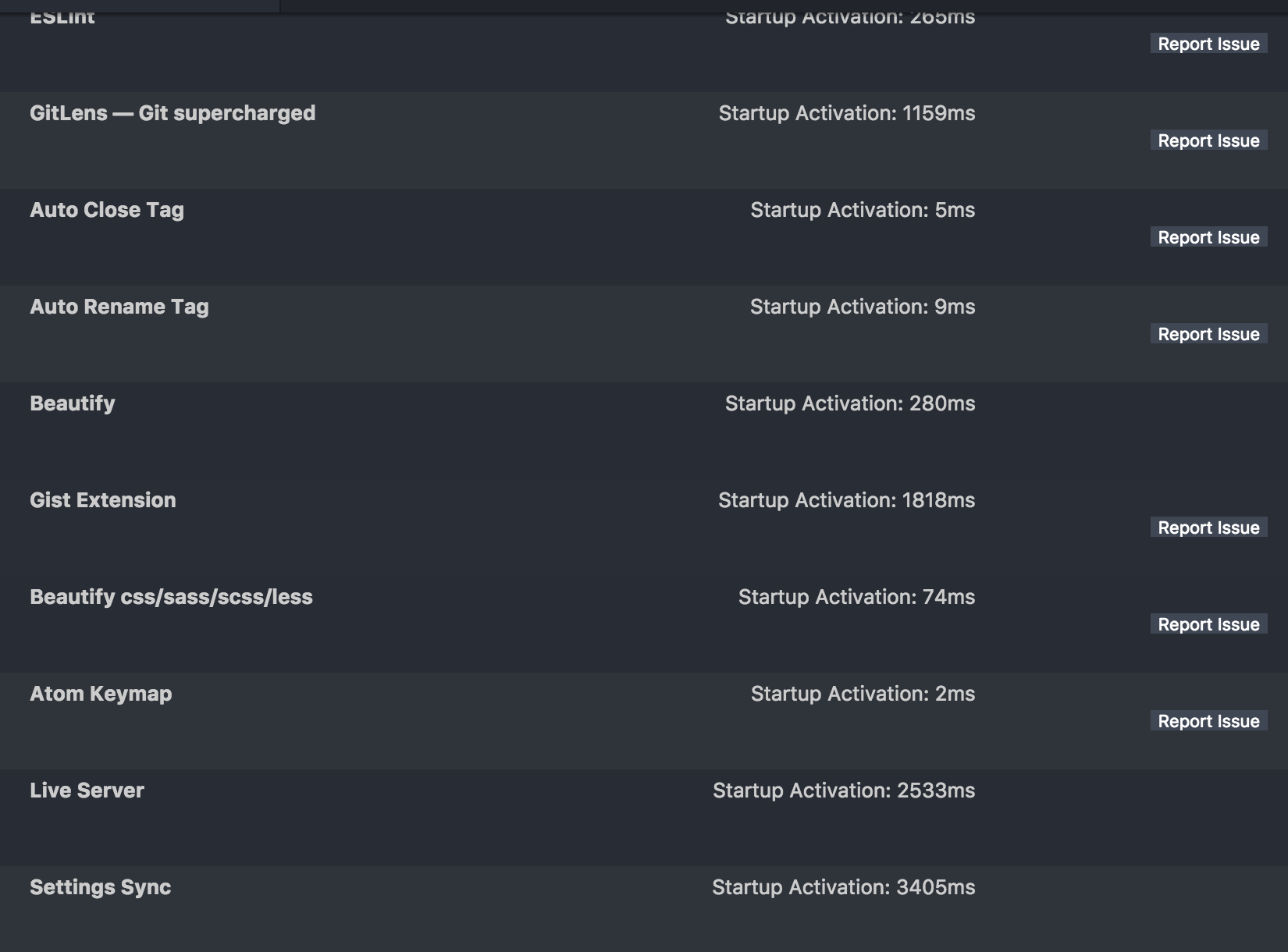 Startup activation time · Issue #60262 · microsoft/vscode · GitHub