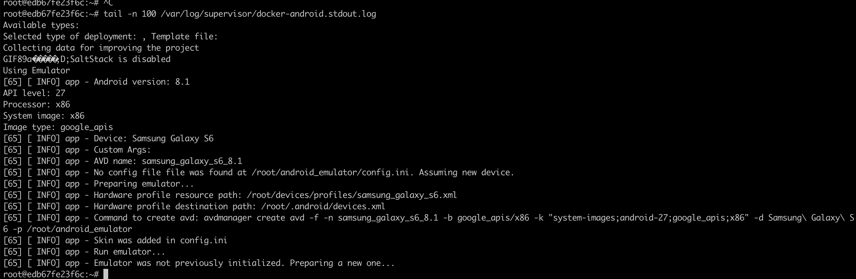 Emulator Does Not Come Up Issue 184 Budtmo Docker Android Github