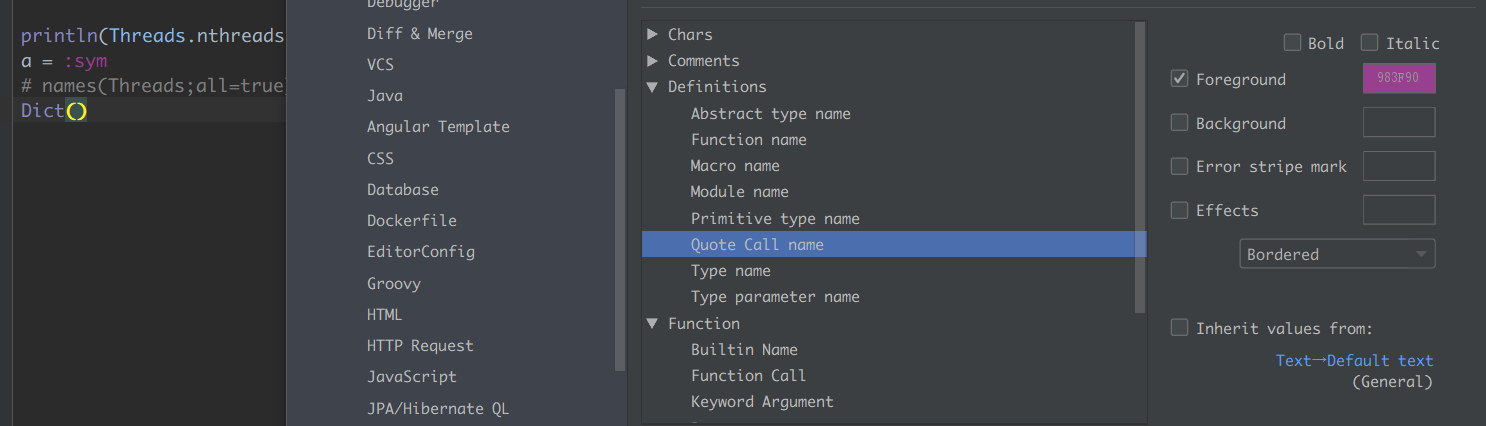 Setting color scheme for Julia :symbol? · Issue #385 ...