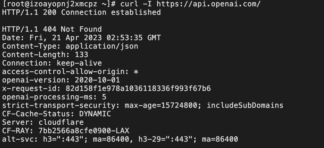 Strict chain ... 127.0.0.1:1080 ... api.openai.com:443