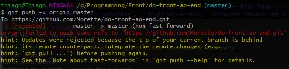 Aula 001 Usando Github Erro No Git Push U Origin Master · Issue 30