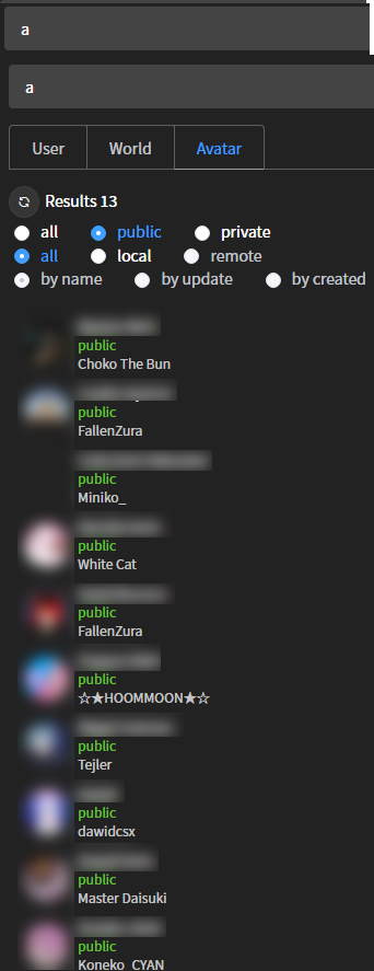 Avatar Search and Cache Working Unexpectedly · Issue #412 · vrcx-team/VRCX · GitHub