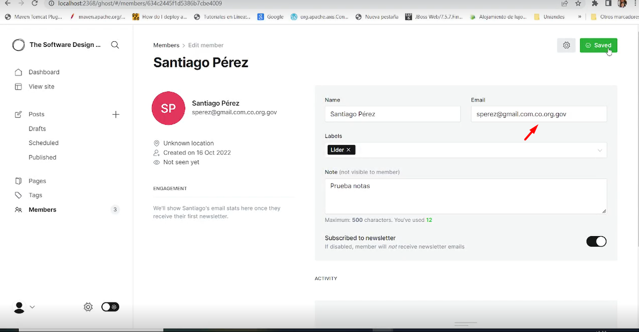 Crear Cuenta Miembro con formato de correo incorrecto · Issue #10 · neztoring ...