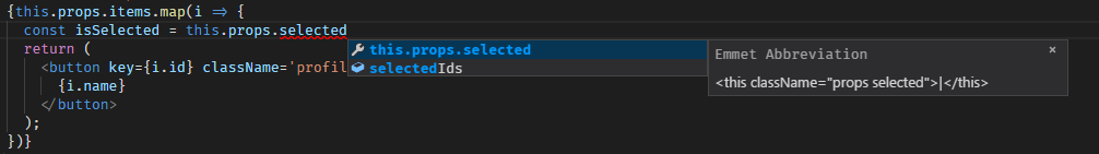 Can emmet tsx/jsx be a little smarter? · Issue #32906 · microsoft/vscode · GitHub